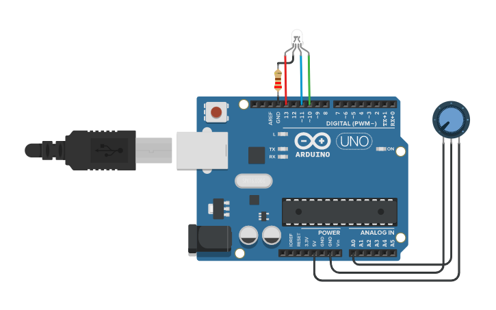Circuit design 503_06_Arduino Lab2_1 | Tinkercad
