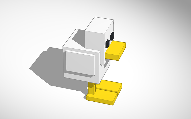 3D design Minecraft Duckling | Tinkercad