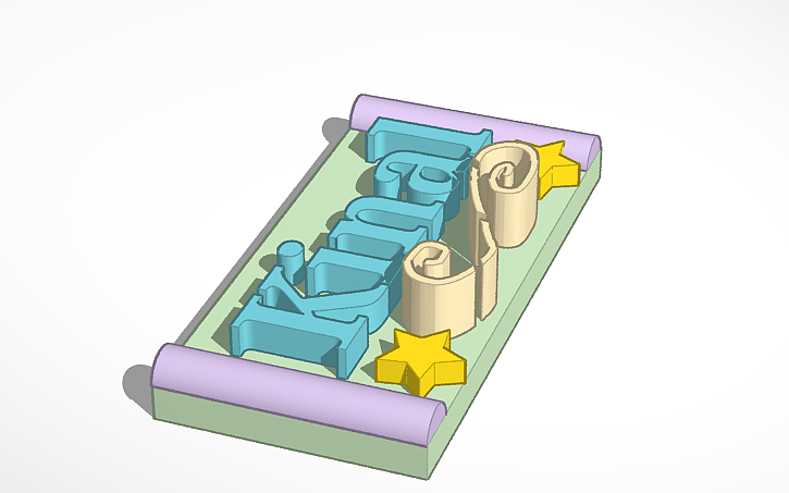 3D design Name Tag | Tinkercad