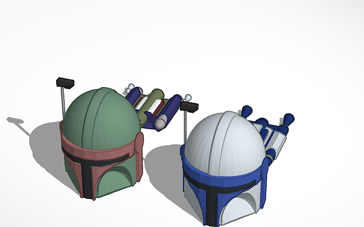 3D design Boba Fett and Jango Fett - Tinkercad
