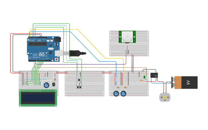 Circuit design Water Level Controller - Automated House - Tinkercad