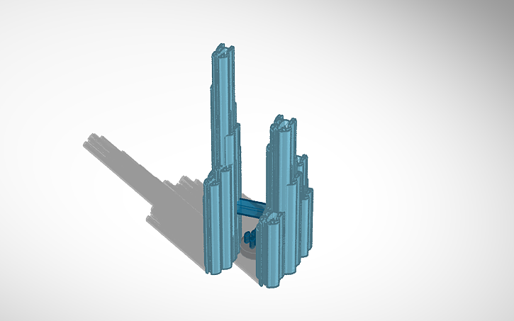 3D design glass towers - Tinkercad