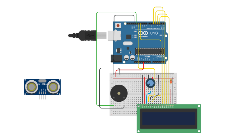 Circuit design ARDUINO PROJETO - SENSOR DE OXIGÉNIO/ALARME PARA APNEIA - Tinkercad