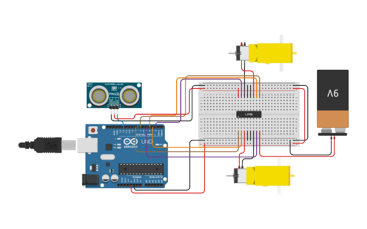Circuit design Obstacle Avoidance Robot_MAHMUD - Tinkercad