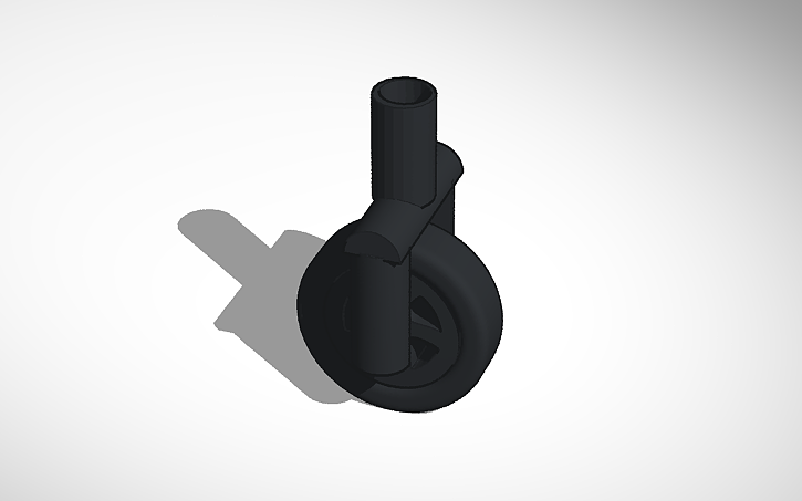 3D design caster wheel - Tinkercad