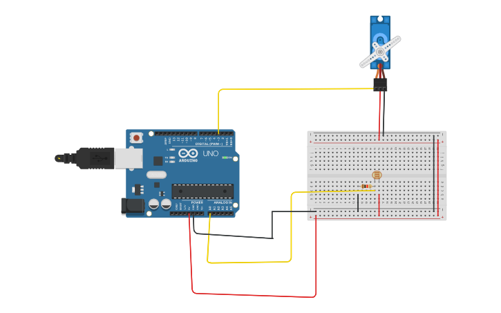 Circuit design proyecto solar - Tinkercad