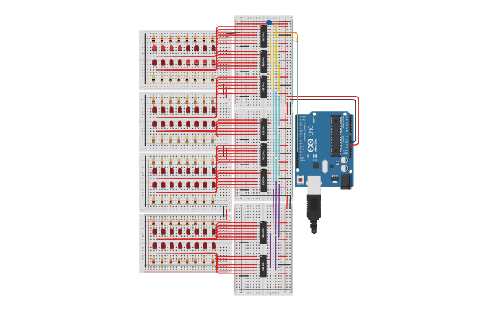 Circuit design Activity#8_Shift Register | Tinkercad