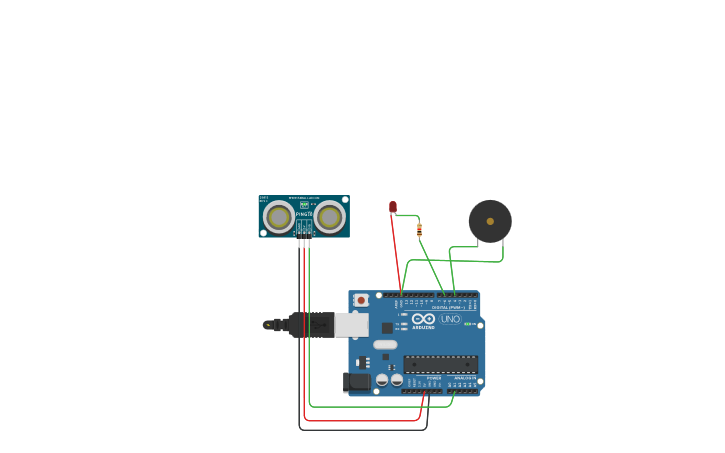 Circuit design Techno-Détecteur d'intrusion - Tinkercad