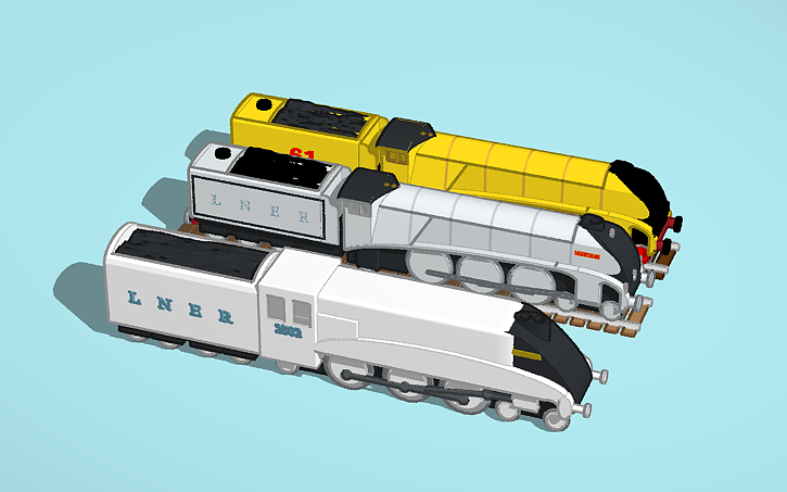 3D design UPDATE Spencer The Silver Engine (LNER A4 Pacific) - Tinkercad