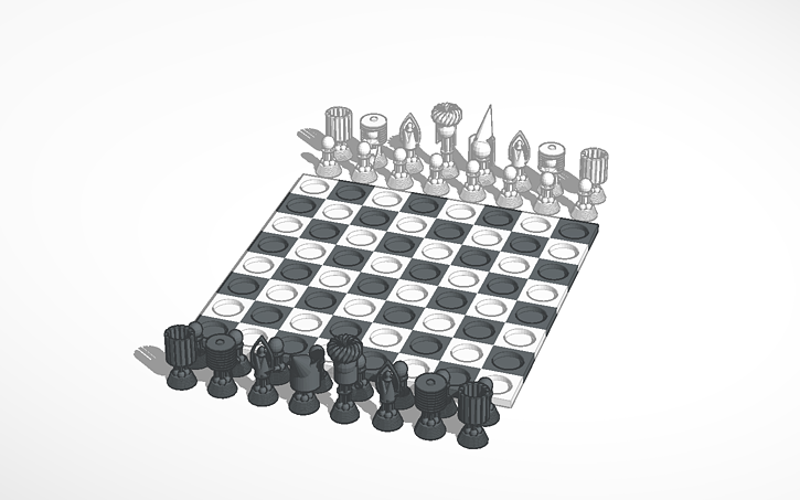 3D design Chess Bethaney Travel Set - Tinkercad