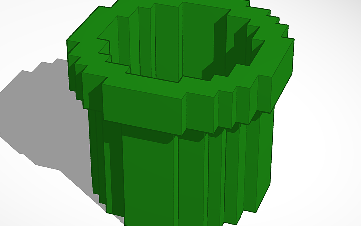 3D design Mario Voxel Pipe | Tinkercad