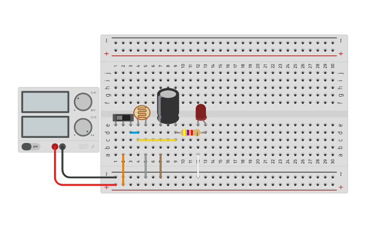 Circuit design condensador - Tinkercad