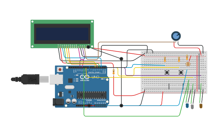 Circuit design lcd con fotoresistencia - Tinkercad