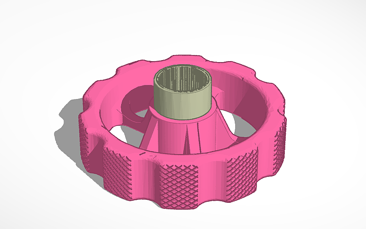 3D design Extruder knob - Tinkercad