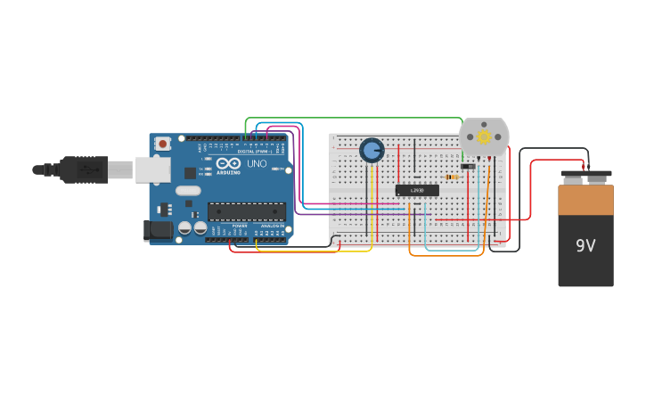 Circuit Design Motor Tinkercad