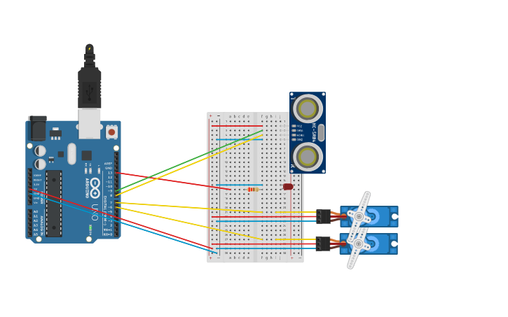Circuit design Earth AS (Automatic-Separate waste collection) - Tinkercad