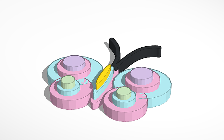 3D design butterfly - Tinkercad