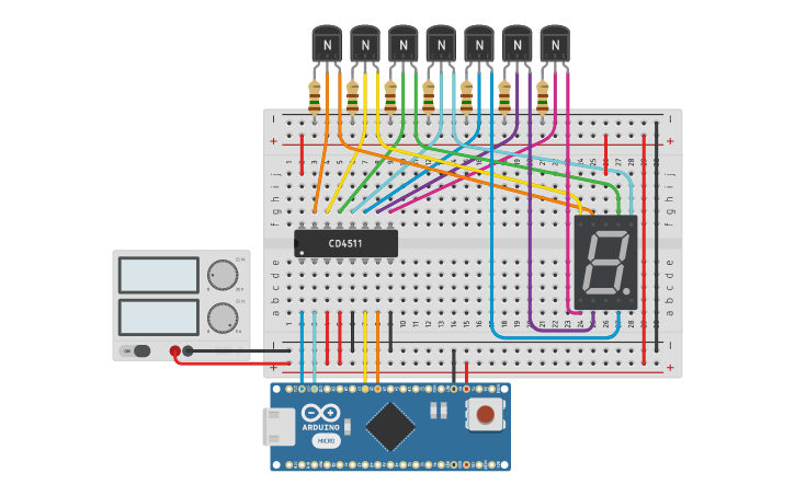 Circuit Design Cd4511 With 7 Segment Display Inverted Output Tinkercad