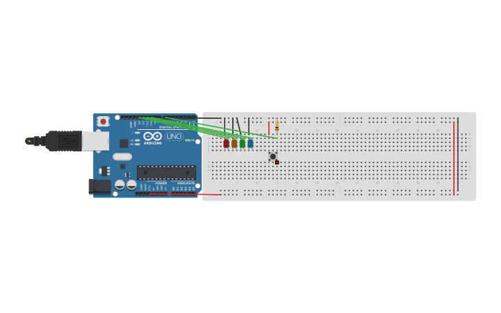 Circuit design Lecture 2 - Flashing in Sequence | Tinkercad