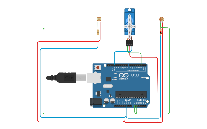 Circuit Design Solarpanel Aufgabe 2 Tinkercad