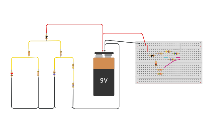 Circuit design Serie paralelo | Tinkercad