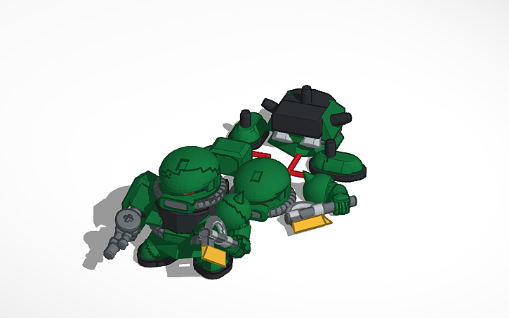 3D design Chibi Zaku II SD Gundam Gunpla - Tinkercad