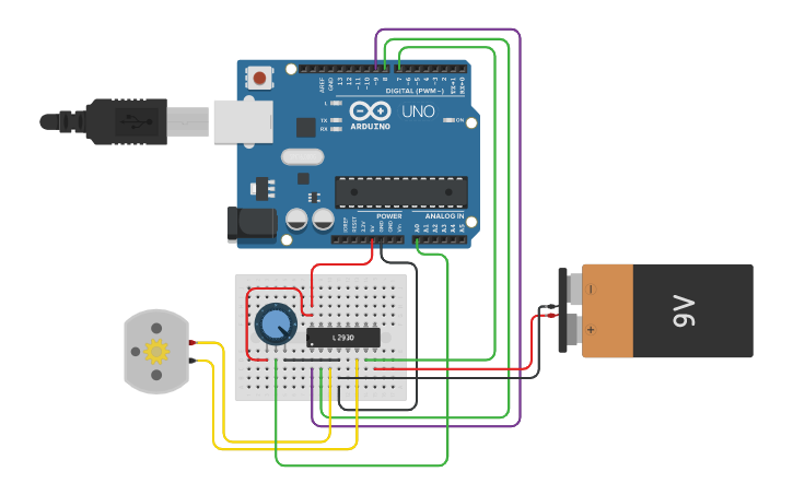 Circuit design Driver Motor | Tinkercad
