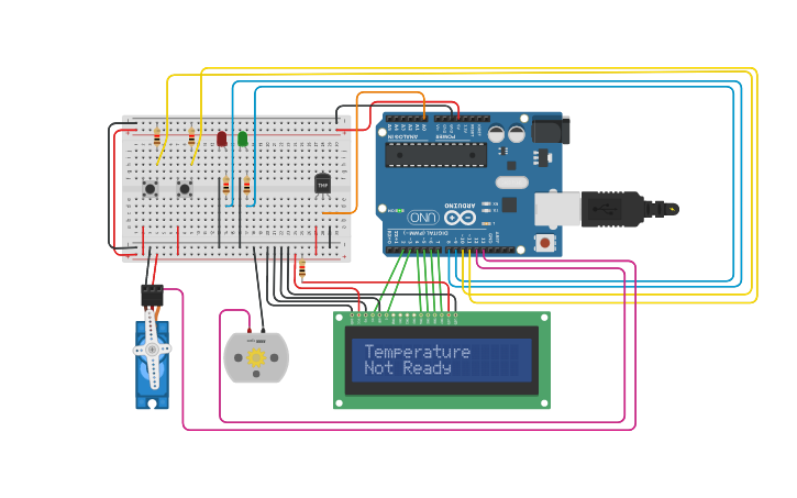 Circuit design Coffee Machine 2 - Tinkercad