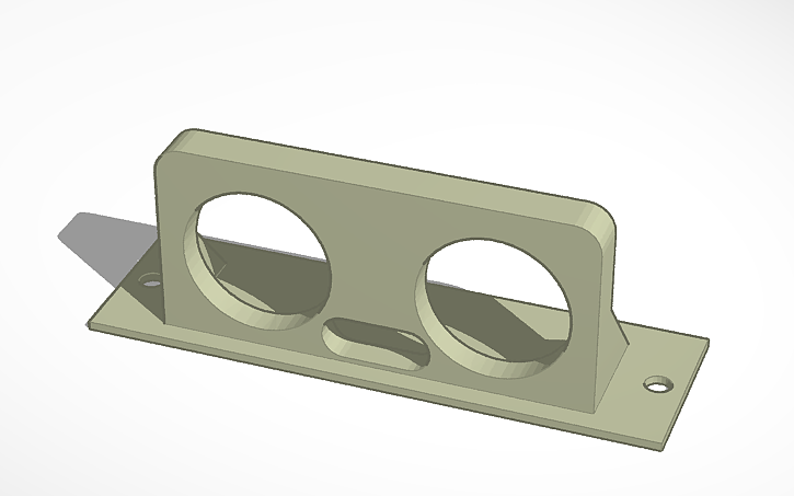 3D design Ultrasonic sensor mount - Tinkercad