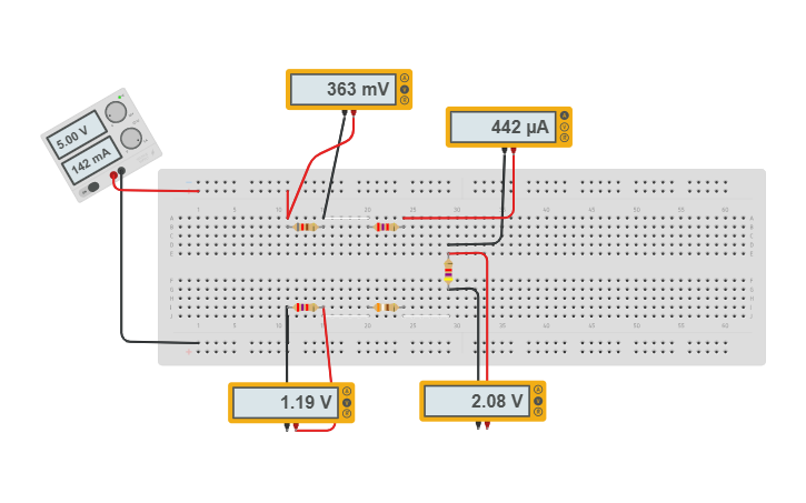 Circuit Design Actividad 10 Practica Circuito Serie Y Mediciones Tinkercad