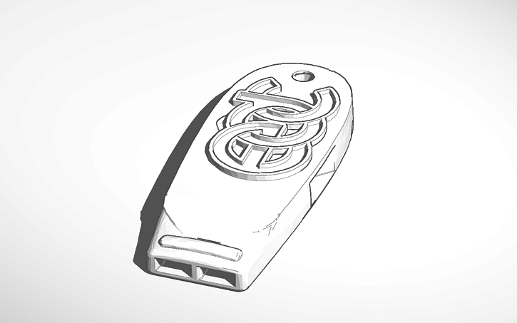 3D design EDC whistle | Tinkercad