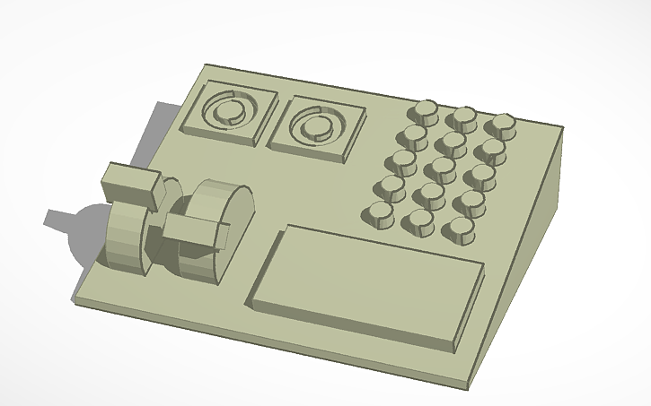3D design contol panel | Tinkercad