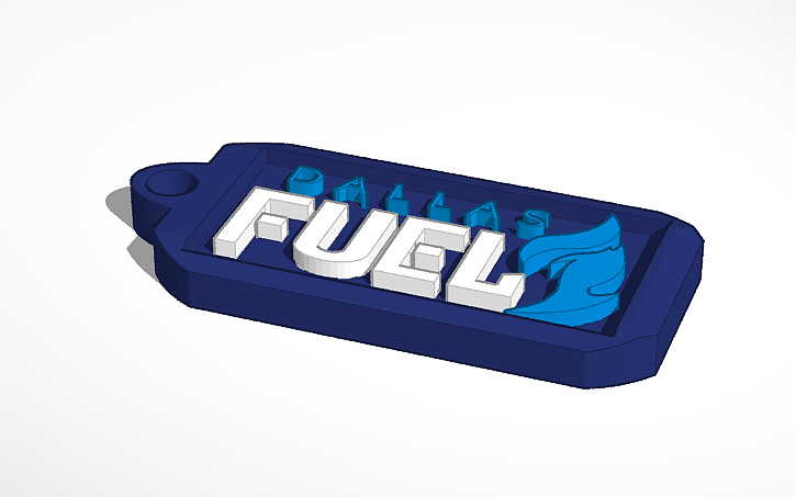 3D design Dallas Fuel logo keychain - Tinkercad