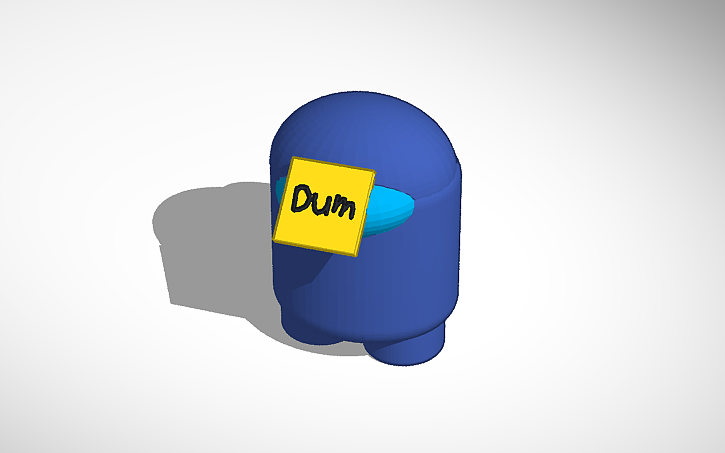 3D design Among us Dum sticker | Tinkercad