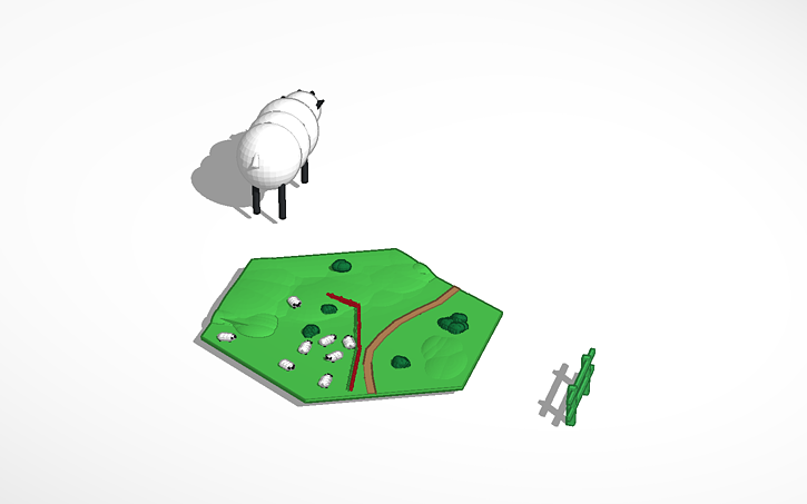3D design Settlers of Catan: Sheep Tile | Tinkercad