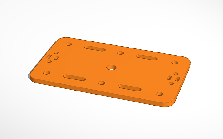 3D design Laser Cut 608zz Bearing Camera Slider Plate - Tinkercad