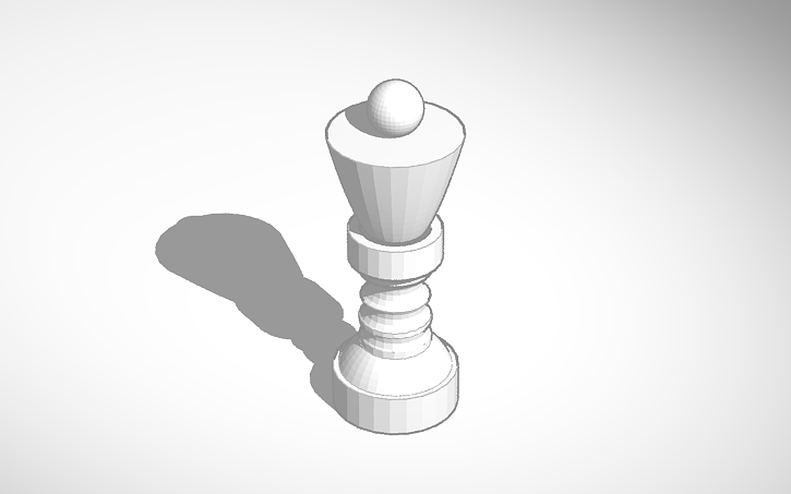 3D design Queen chess piece | Tinkercad
