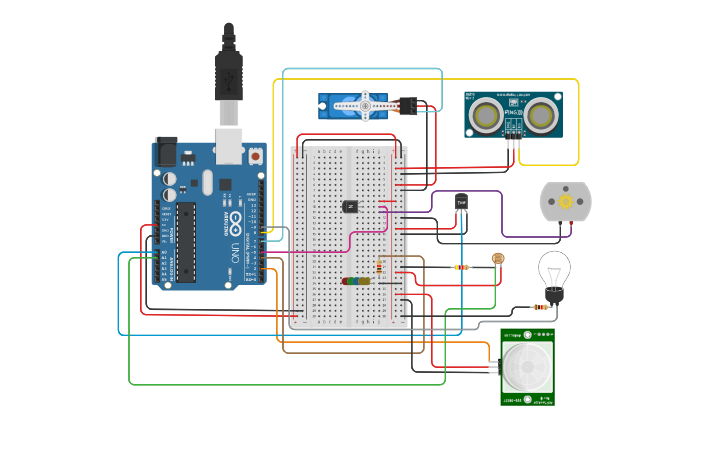 Circuit design Home Automation - Tinkercad