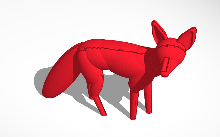 3D design Simple Fox (Totemic) | Tinkercad