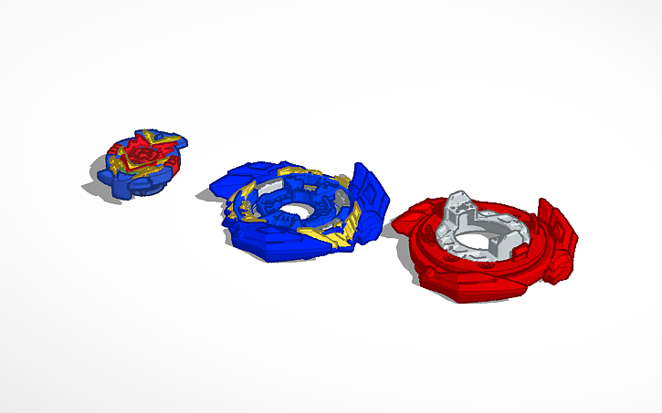 3D design Beyblade Burst Surge Brave Valkryie - Tinkercad