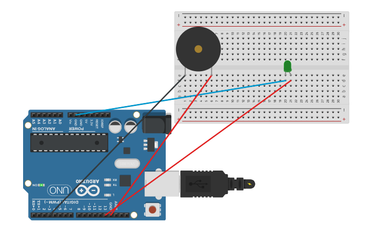 Circuit design Musica do Mario - Tinkercad