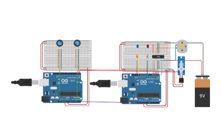 Circuit design UART Haberleşme | Tinkercad