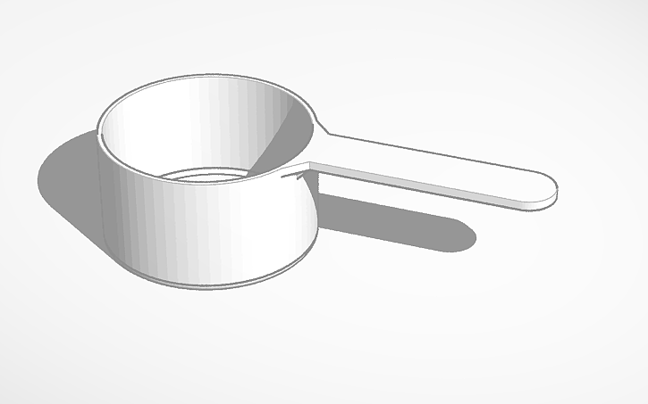 3D design ⅙ cup (8 tsp, 40ml) laundry scoop - Tinkercad