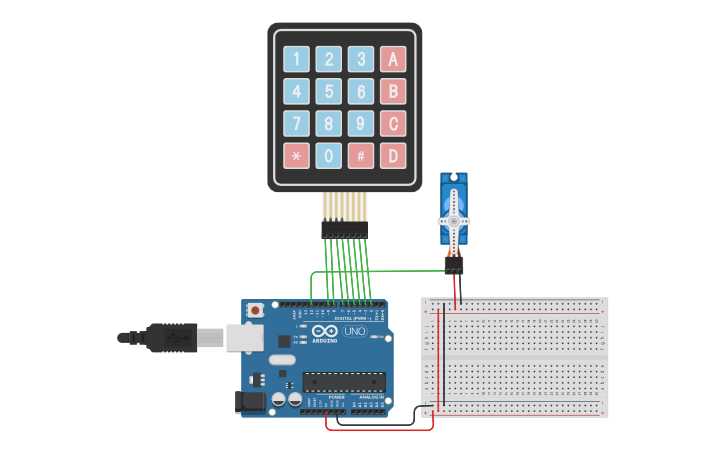 Circuit Design Servo Tinkercad