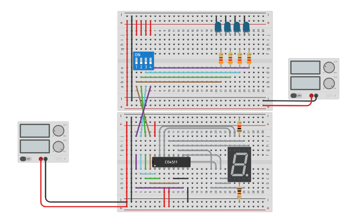 Circuit Design AΓΓΕΛΟΣ ΤΣΕΛΑΝΙ Bcd To 7 Decode Tinkercad