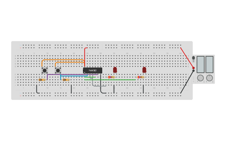 Circuit design Circuito Flip-Flop - Tinkercad