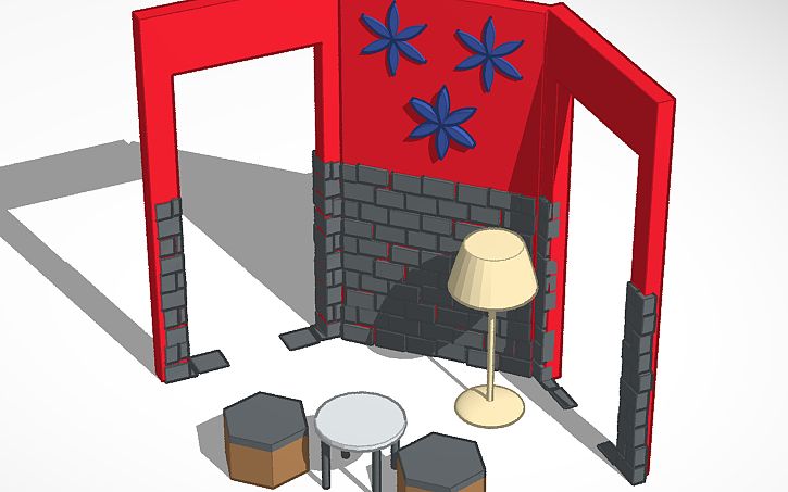 3d Design Wall Floor Plan Tinkercad