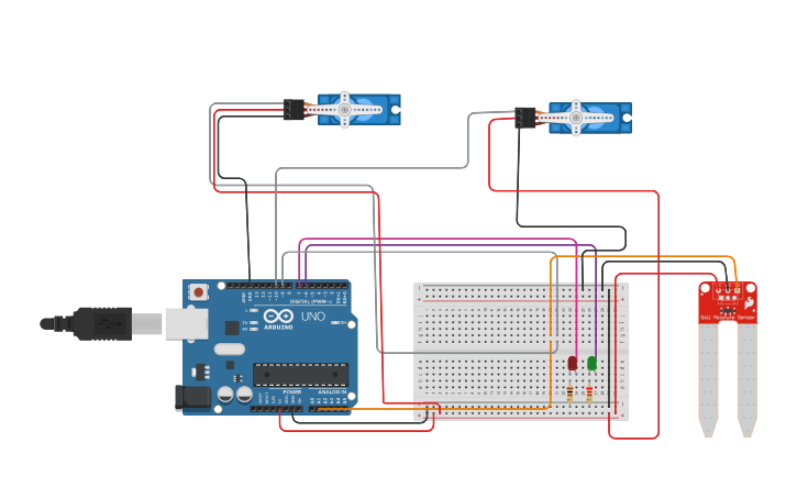 Circuit design Smart Bridge - Tinkercad