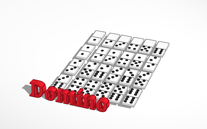 3D design Domino - Tinkercad
