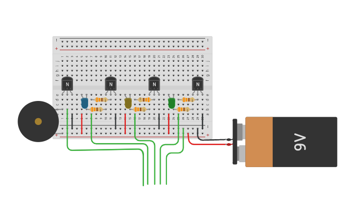 Circuit design GROUP 2-WATER LEVEL INDICATOR | Tinkercad